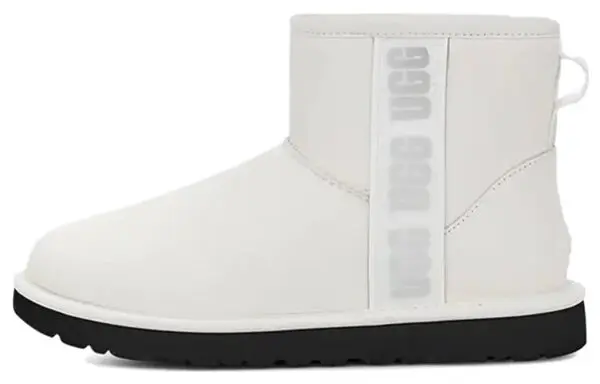 UGG Classic Mini Side Logo Boot - White