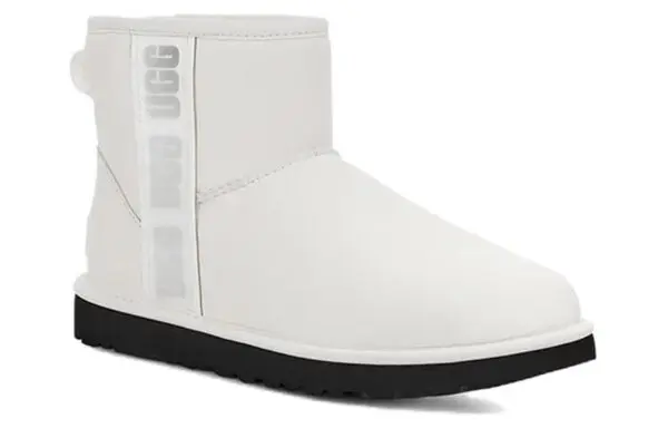 UGG Classic Mini Side Logo Boot - White