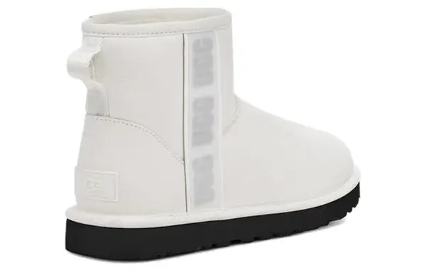UGG Classic Mini Side Logo Boot - White
