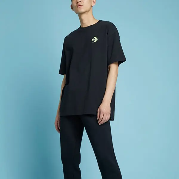 CONVERSE Logo Printing Round Neck Short Sleeve - Black