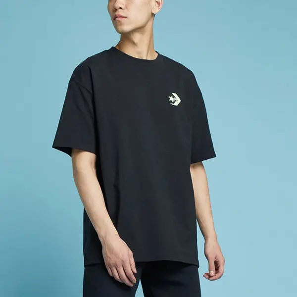CONVERSE Logo Printing Round Neck Short Sleeve - Black