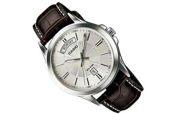 Casio Enticer Quartz Watch With Leather Band