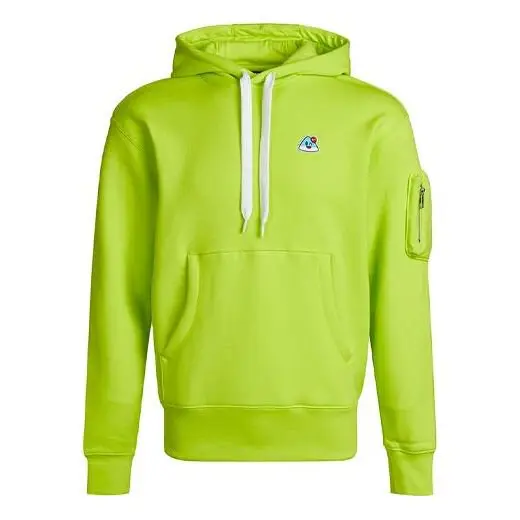 Nike Airmoji Ft W Cartoon Patch Sports Hooded Pullover - Green