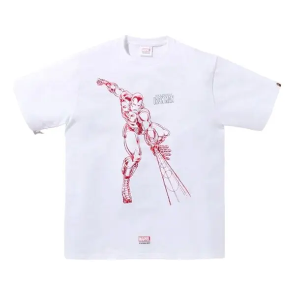 A BATHING APE X Marvel Iron T-shirt - White