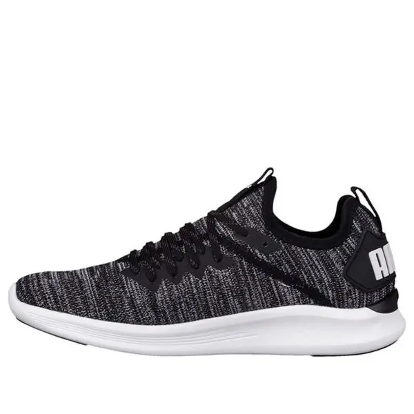 PUMA Ignite Flash Evoknit Low Running Shoes - Black/gray