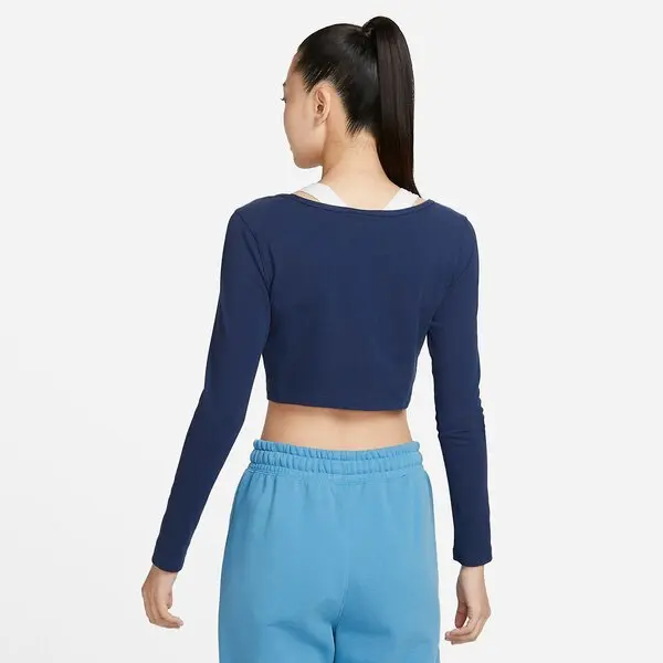JORDAN Flight Long Sleeve Cropped Top