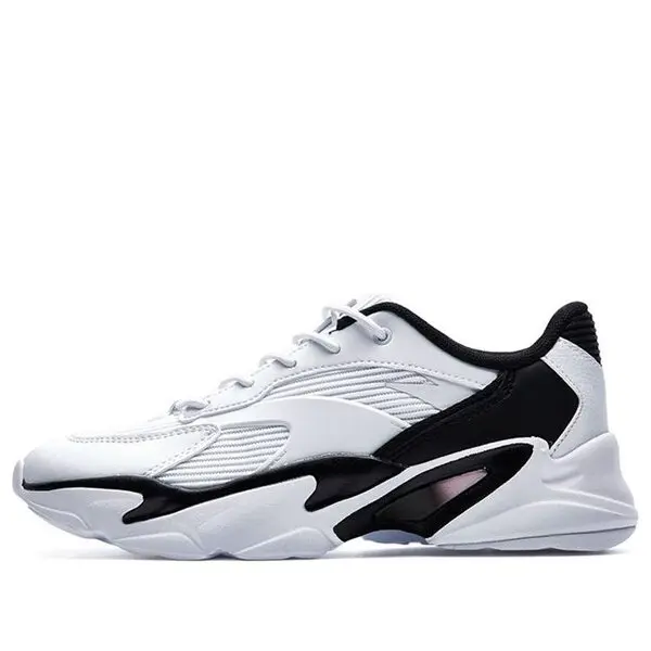 ANTA Low Top Lace-up Sneakers - White/black
