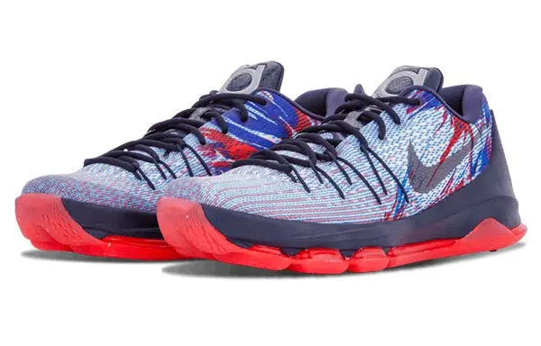 Nike Kd 8 'independence Day' Athletic Sneakers - /midnight Blue/red