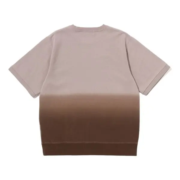 A BATHING APE College Gradation S/s Sweat Crewneck - Brown