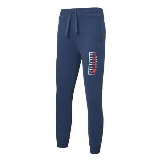 PUMA Athletics Sweatpants 'blue - Blue/white/red
