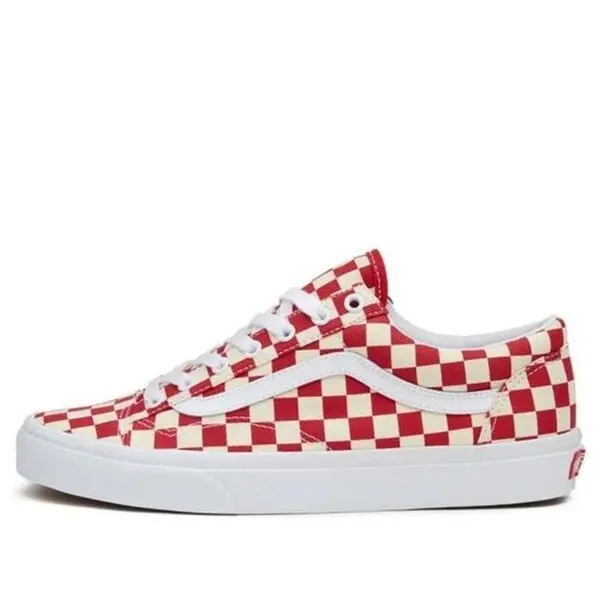 VANS Style 36 Checkerboard Low Top Sneakers - Red/white