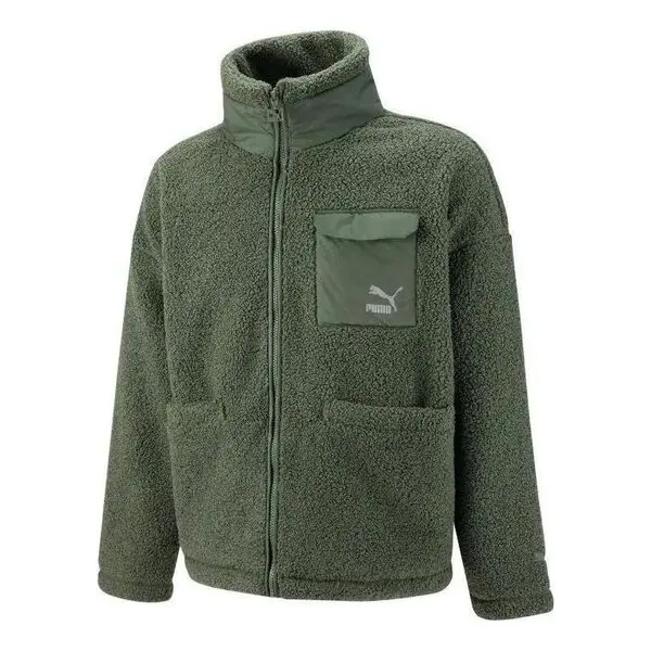 PUMA Sherpa Jacket With Patch Pocket