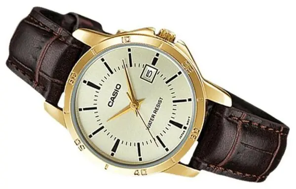 Casio Analog Leather Band Watch