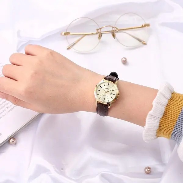 Casio Analog Leather Band Watch