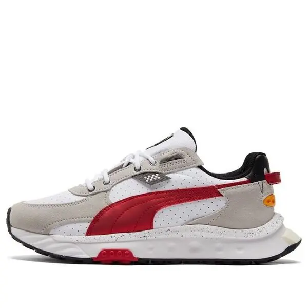 PUMA Scuderia Ferrari X Wild Rider Low Top Sneakers - White/black/red