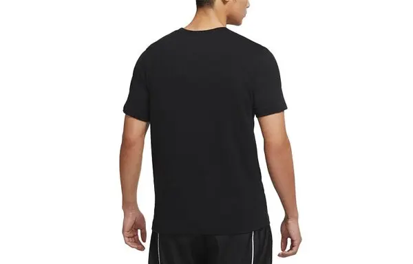 Nike Cartoon Pattern Large Logo Printing Round Neck Casual Short Sleeve Black - Multi-color