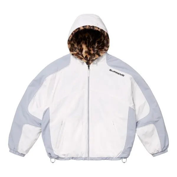 Supreme Faux Fur Reversible Hooded Track Jacket - White