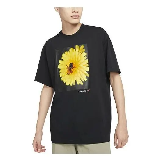 Nike Skateboard Daisy-print Crew Neck - Black