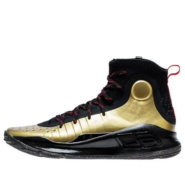 Under Armour Curry 4 "shoe Palace 25th Anniversary" High-top Basketball Sneakers - Black/gold-red