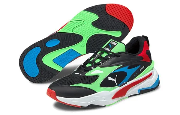 PUMA Rs-fast Elektro Green Low Top Sneakers - Black