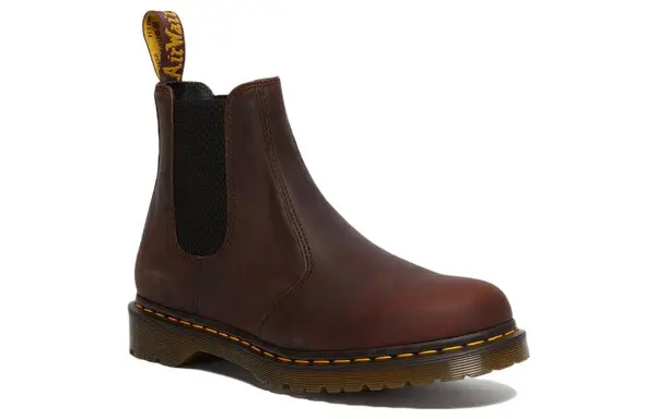 Dr. Martens 2976 Waxed Full Grain Leather Chelsea Boots - Chestnut