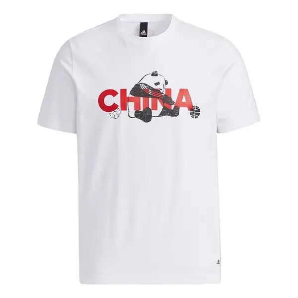 Adidas Graphic Panda Crewneck T-shirt - White