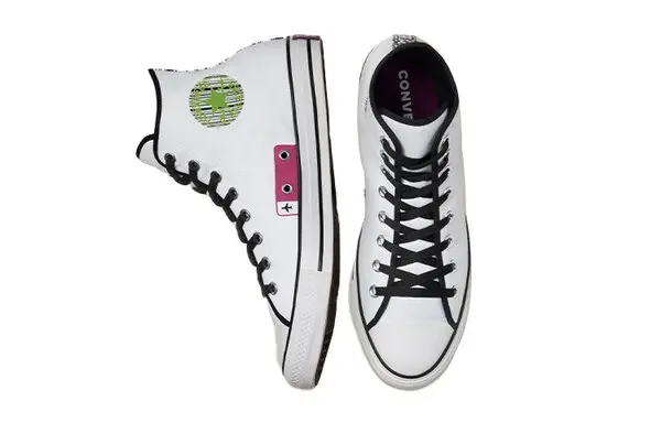 CONVERSE Chuck Taylor All Star High Top Sneakers - White/black/pink