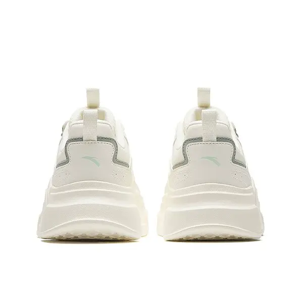 ANTA Platform Leather Sneakers - White/green/grey