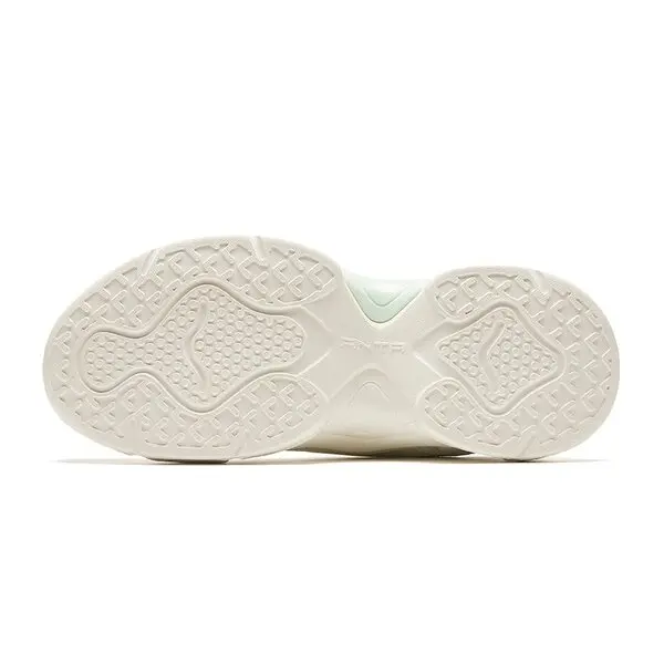 ANTA Platform Leather Sneakers - White/green/grey