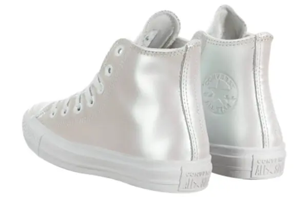 CONVERSE Chuck Taylor All Star Iridescent Leather High Top Sneakers - White