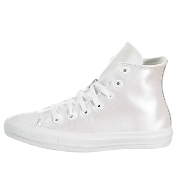 CONVERSE Chuck Taylor All Star Iridescent Leather High Top Sneakers - White
