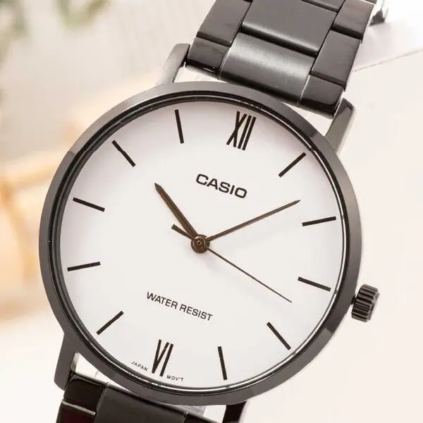 Casio Classic Minimalist Analog Watch With Stainless Steel Strap