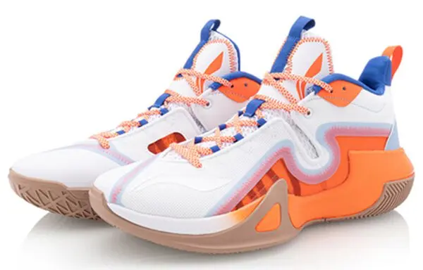 LI-NING Badfive Mid-top Basketball Sneakers - Orange