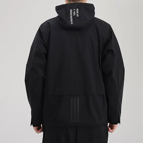Adidas Hooded Sports Training Jacket With Zip-up Closure