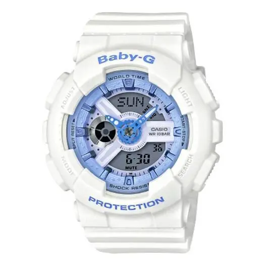 Casio Baby-g Ba-110be-7a Shock Resistant Watch - White/blue