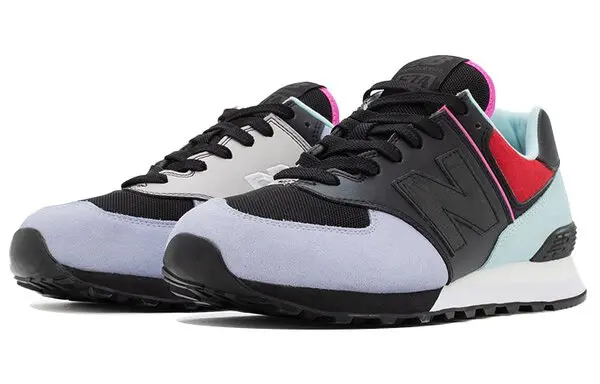 NEW BALANCE Louis De Guzman X 574 "geometric Color-blocked - Gray/blue/black