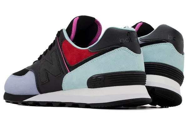 NEW BALANCE Louis De Guzman X 574 "geometric Color-blocked - Gray/blue/black
