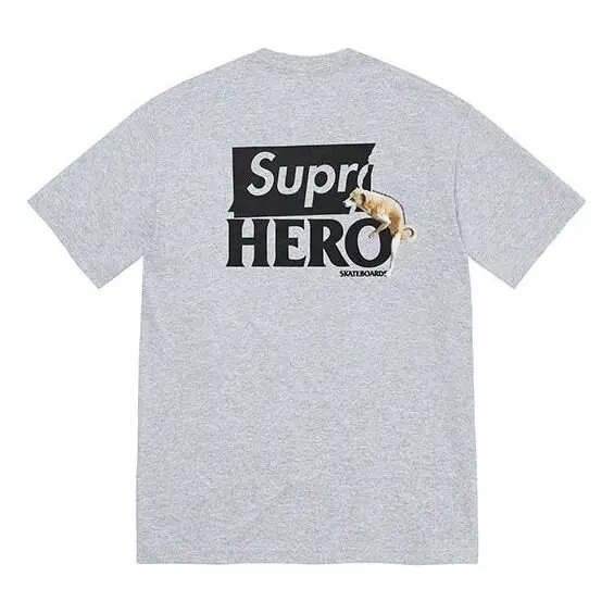 Supreme Ss22 Week 17 Antihero Dog Tee Puppy Alphabet Logo Printing Round Neck Short Sleeve - Multi-color