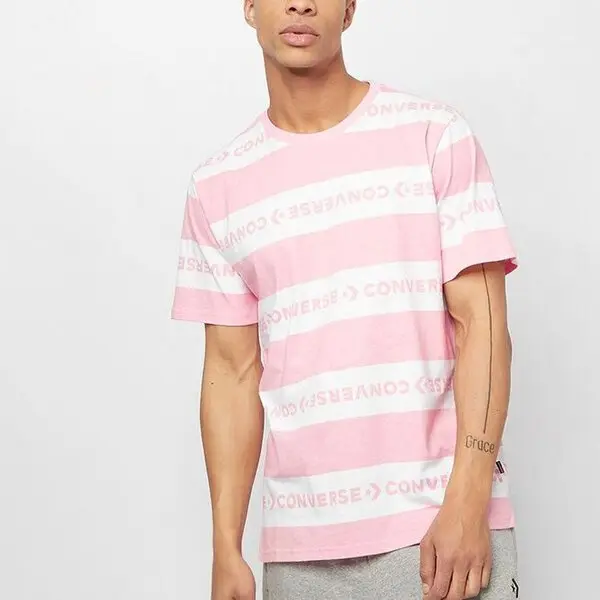 CONVERSE Wordmark Logo T-shirt Asia Sizing - Pink