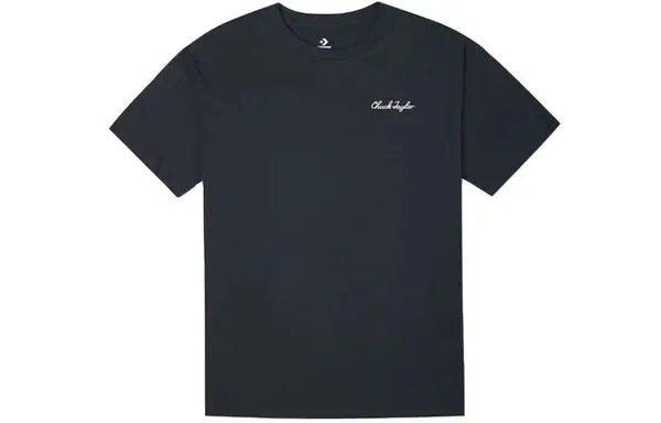 CONVERSE Embroidered Alphabet Print T-shirt - Black