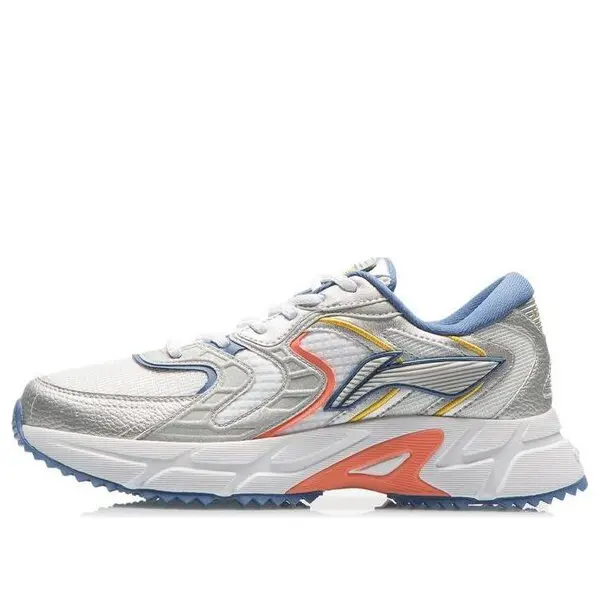 LI-NING Retro Running Sneakers - Grey/white/blue