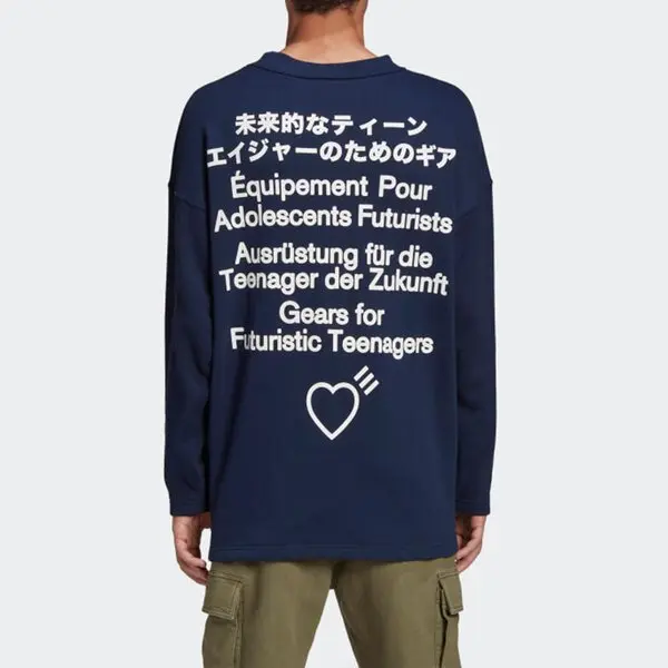 Adidas Originals X Human Made Embroidered Logo Sweatshirt