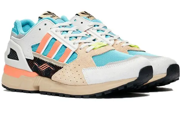 Adidas Zx 10000c " Coral Blue" Sneakers - Grey