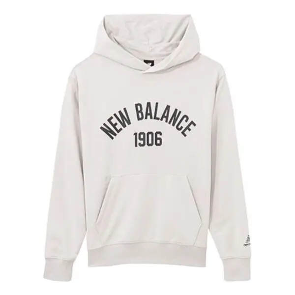 NEW BALANCE Essentials Varsity Hoodie - White/black