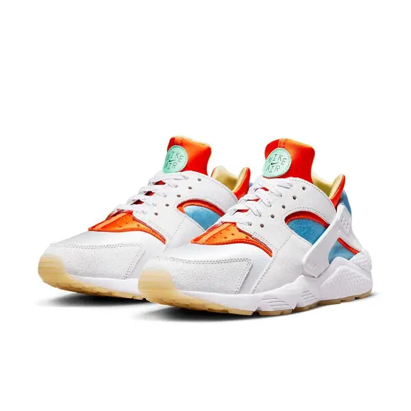 Nike Huarache "white Safety Orange - White/blue