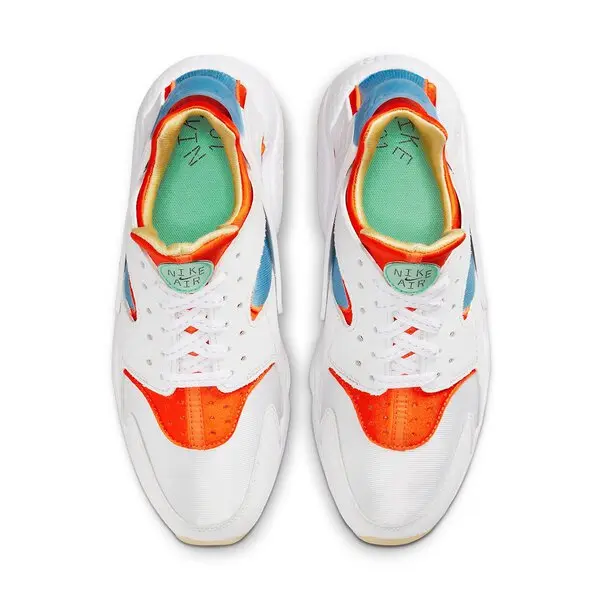 Nike Huarache "white Safety Orange - White/blue