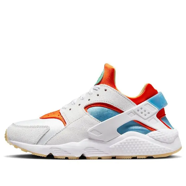 Nike Huarache "white Safety Orange - White/blue