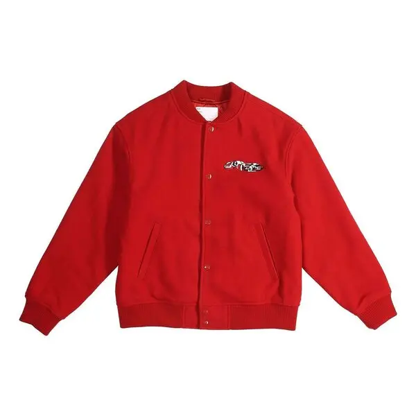 Supreme Delta Logo Varsity Jacket - Red