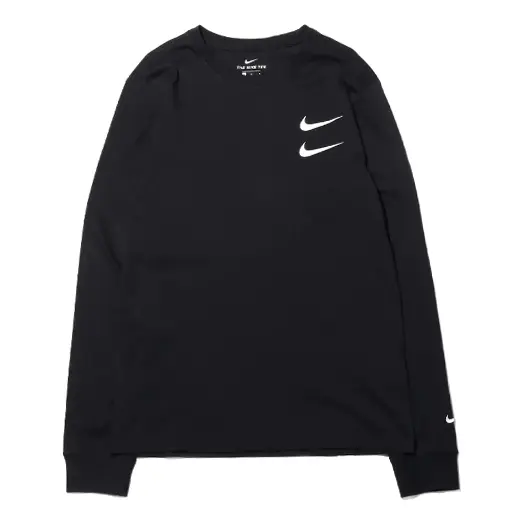 Nike Swoosh Long Sleeve Tee - Black