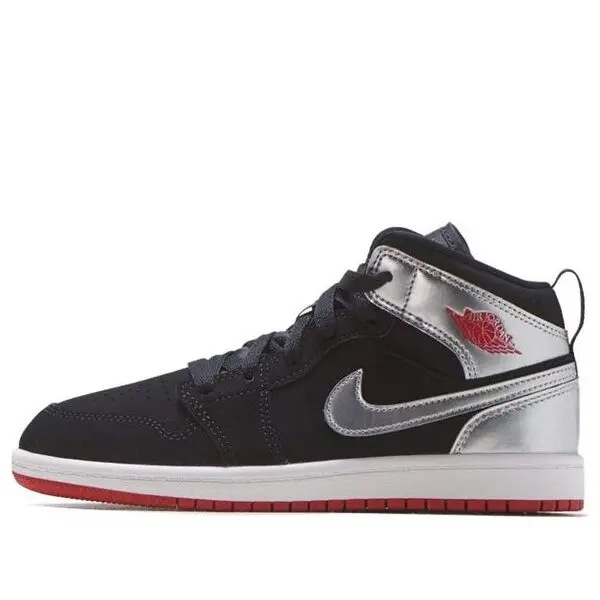 JORDAN 1 Mid Sneakers - Black/silver